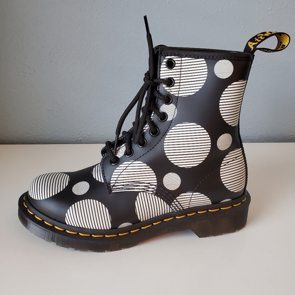 Dr. Martens | Shoes | New Dr Martens Mod Polka Dot Combat Boots Op Art ...